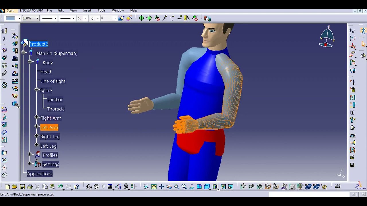 SUPER MAN WITH CATIA | HUMAN SIMULATION - YouTube