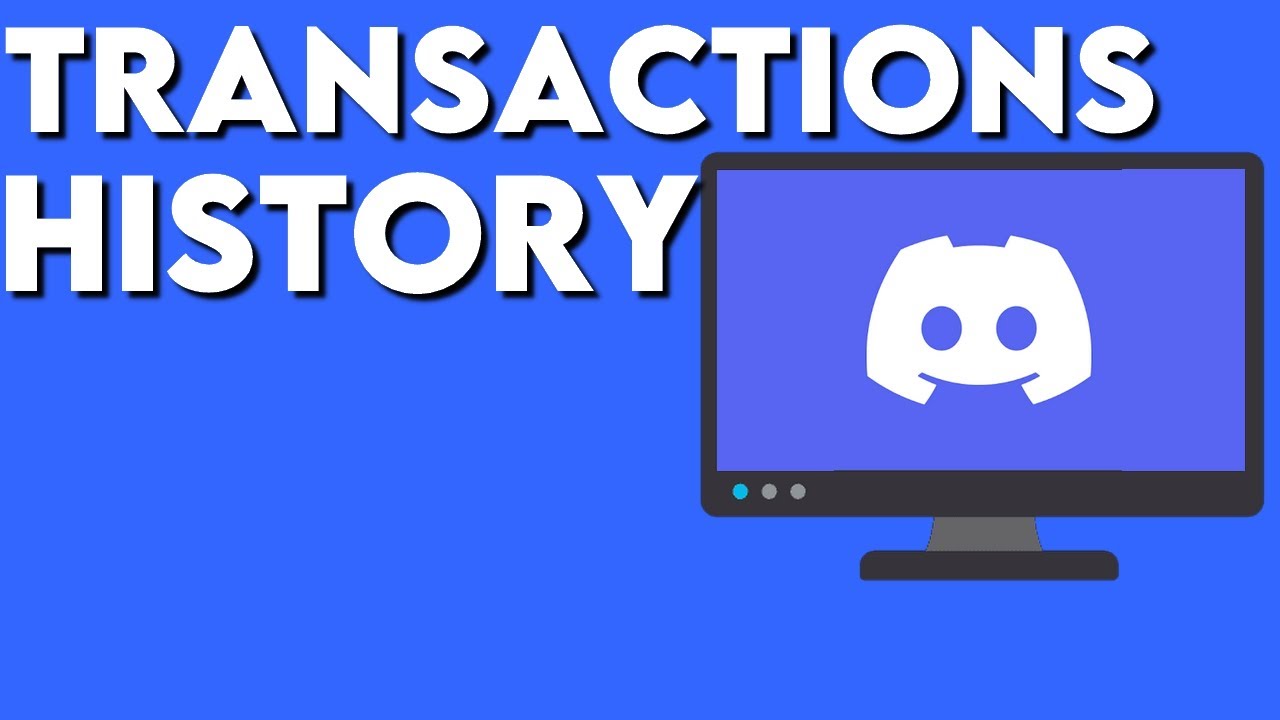 How To See Your History Transactions on Discord pc - YouTube