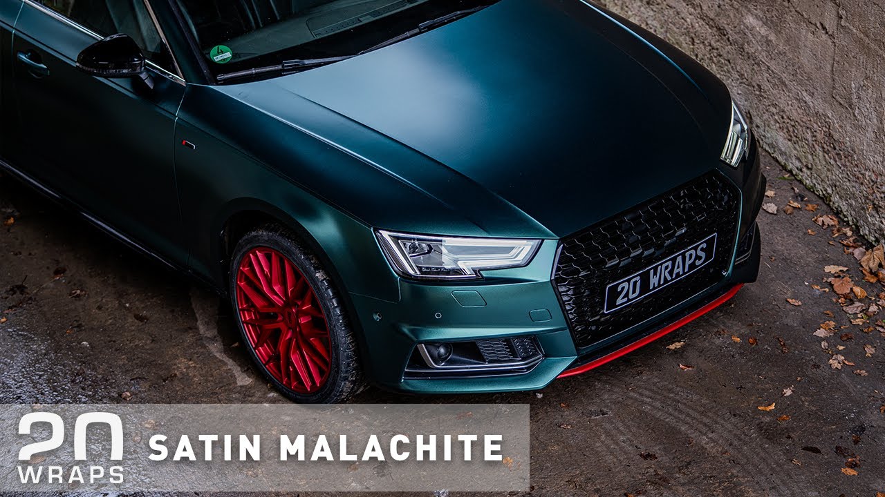 AUDI S4 TOURING WRAPPED IN 20 WRAPS SATIN MALACHITE - YouTube