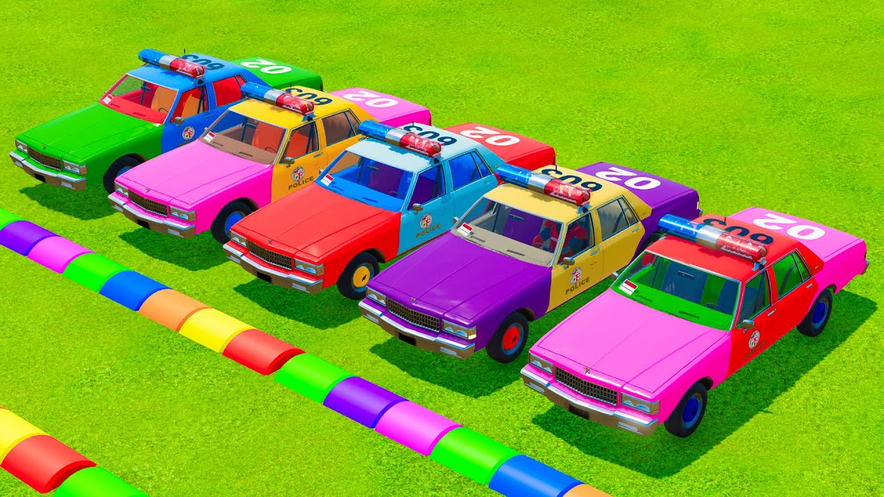 GO TO THE TRACK !!! DACIA, VOLSKWAGEN, COLORED POLICE CARS & RESCUE ...