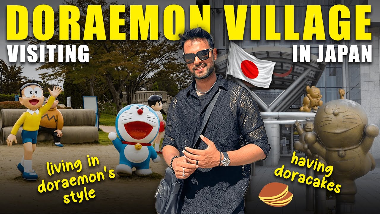 Exploring Doraemon's Village in Real | Eating Doracakes in Real Life ...