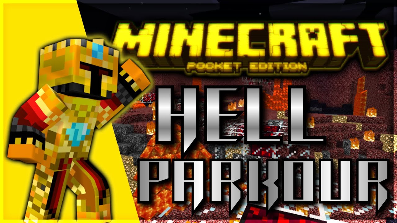 [0.11.1] Minecraft Pocket Edition Hell Parkour - Speedrun Parkour Map - YouTube