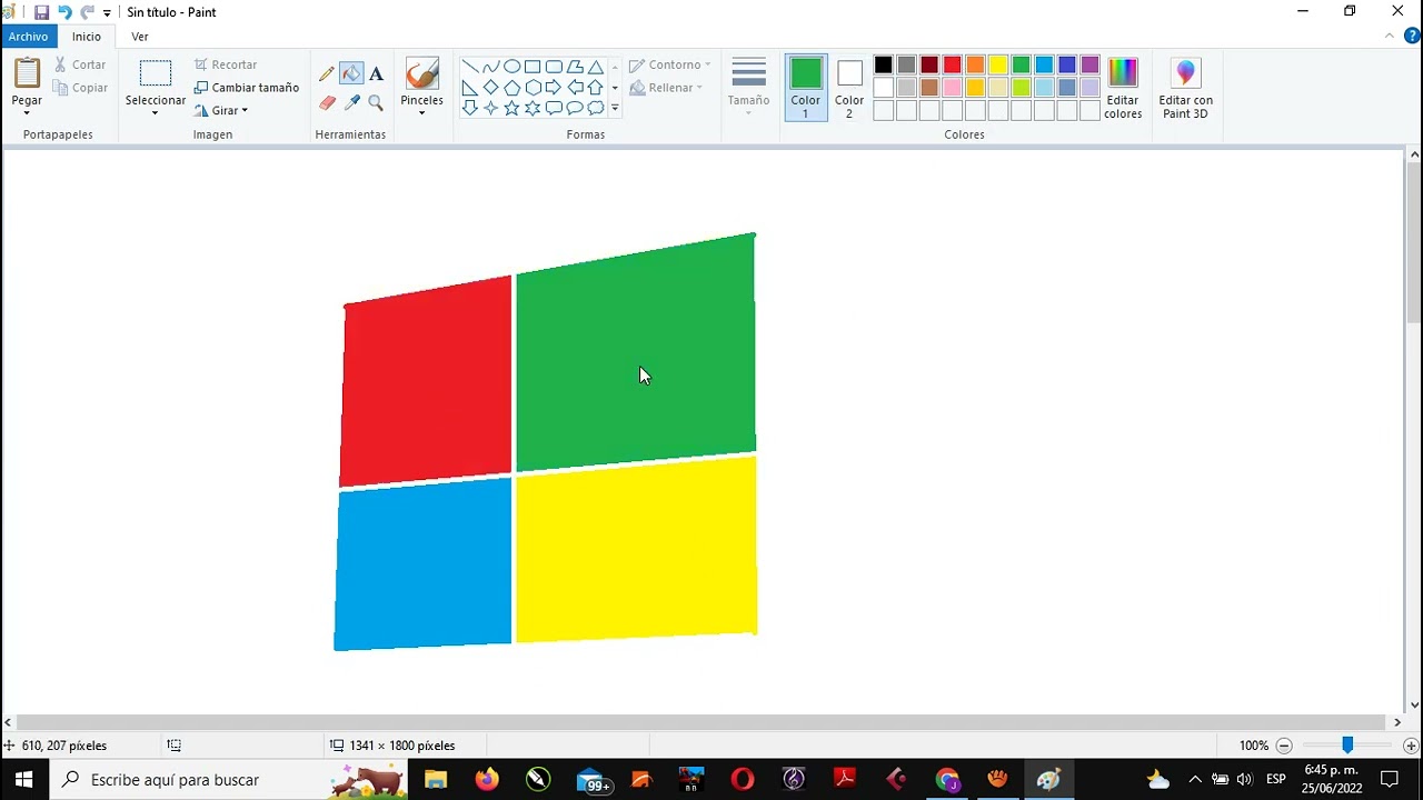 paint dibujando windows logo - YouTube