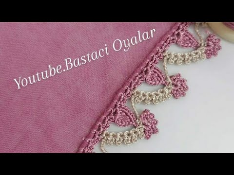 iki renkli sıralı tasarım oyam harika bir tasarım oya modeli #oya #oyamodelleri #crochet