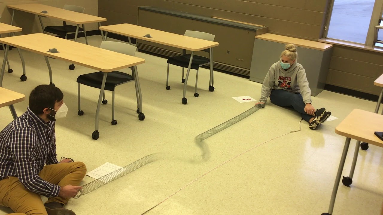 Slinky Lab: Amplitude and Wave Speed part 2 - YouTube