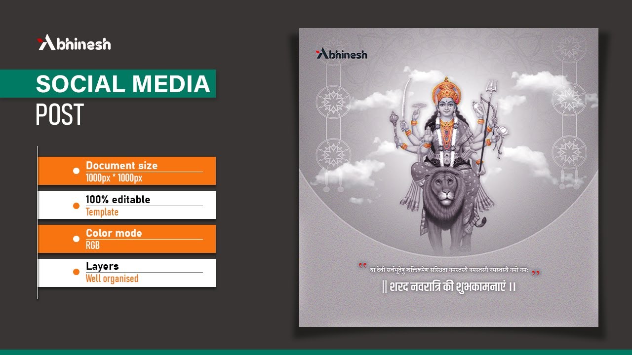 Navratri - Social media post design || Banner Poster idea || Dussehra ...