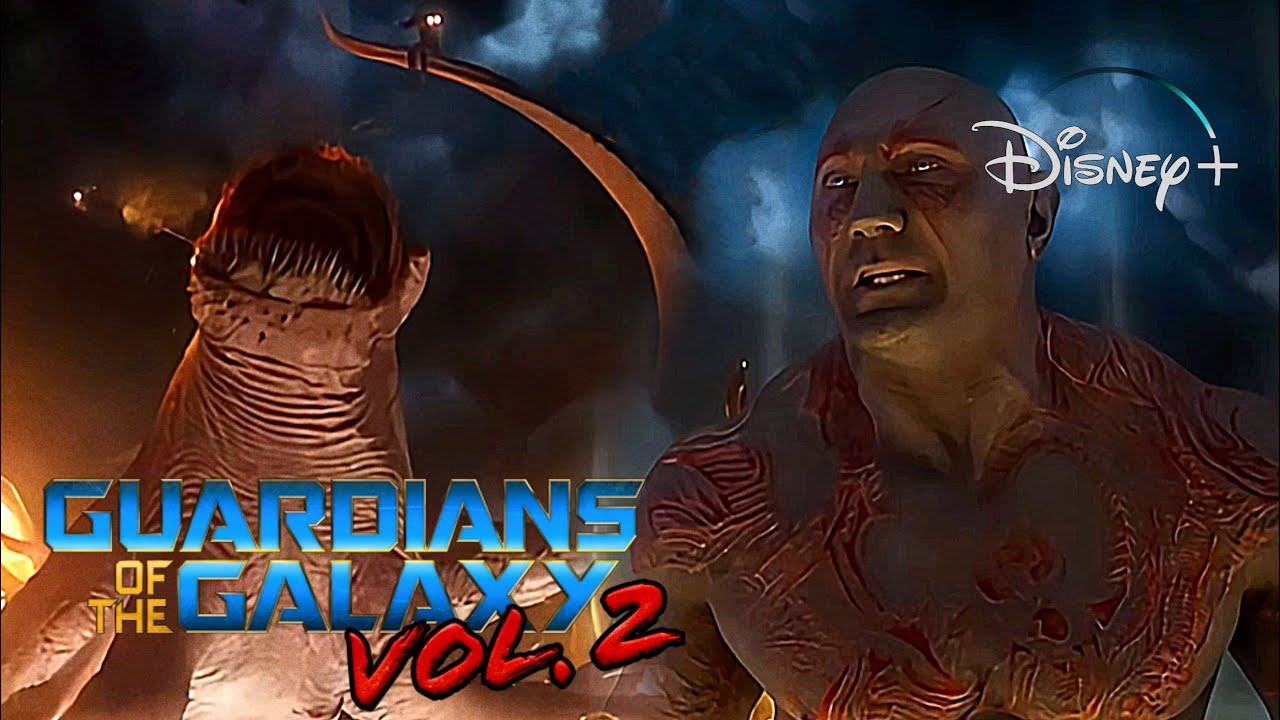 Guardians Of The Galaxy 2 | Drax Attempts To Kill Abilisk Creature ...