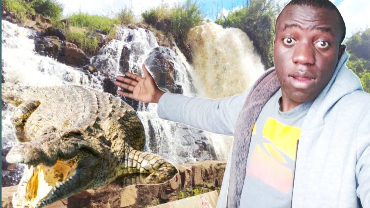 The Crocodiles and Falls of Ambururu, Kenya, Africa - YouTube