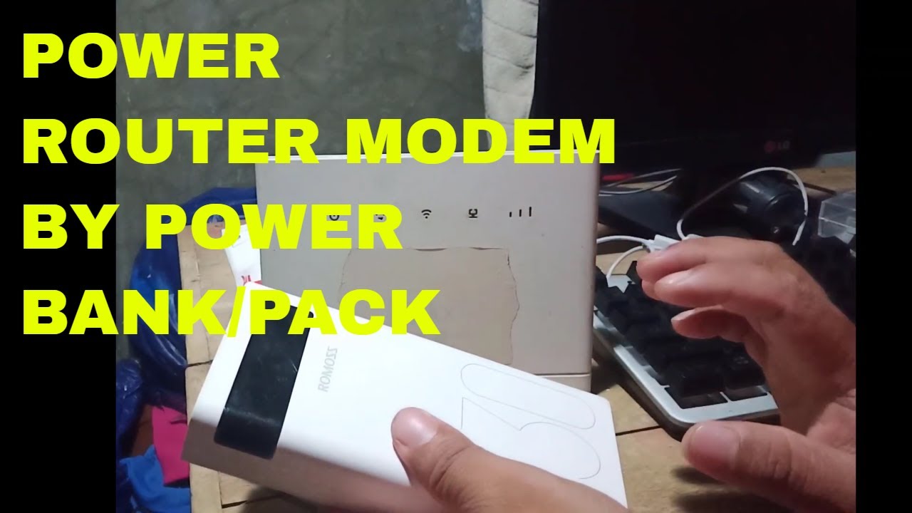 How to use power bank to power up a modem or router. - YouTube
