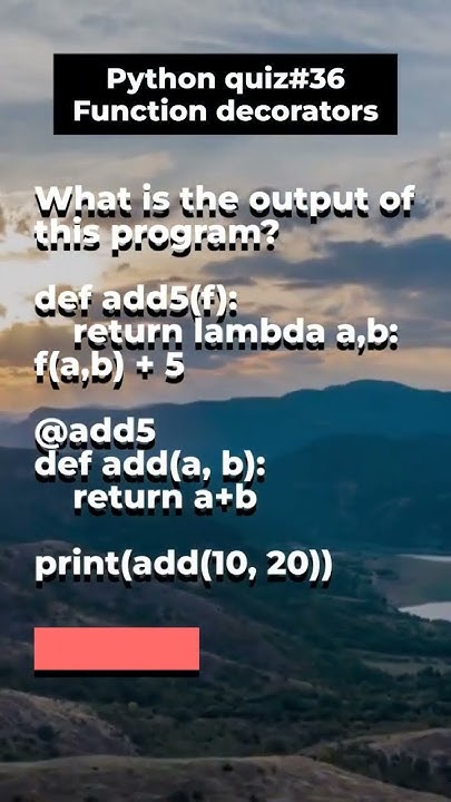 Function decorators - YouTube