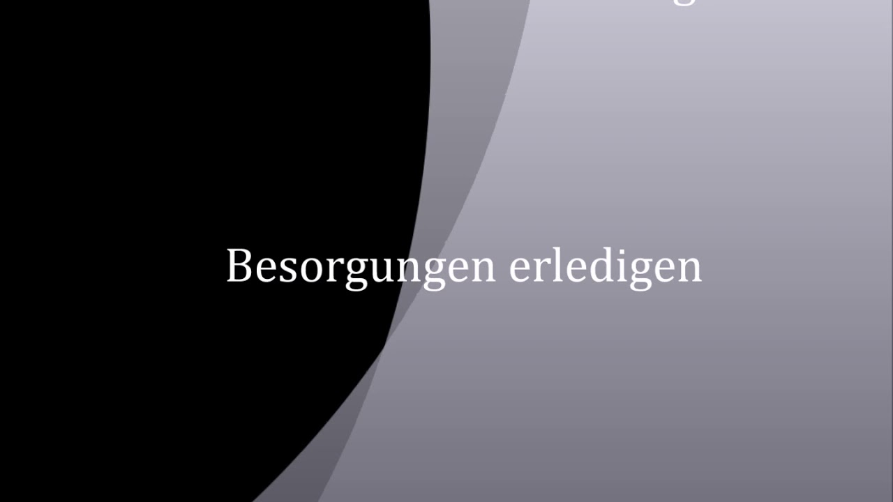Besorgungen erledigen | deutsch - englisch - YouTube