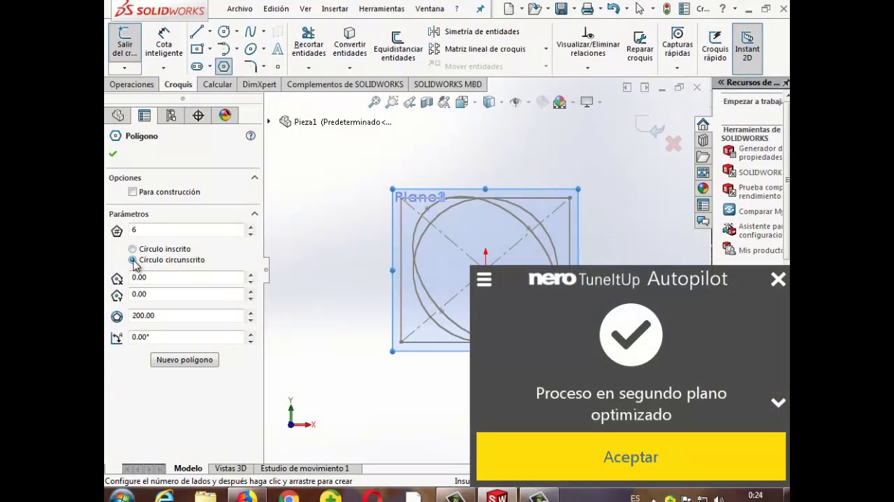 Solidworks figura 1 recubrimiento y vaciado - YouTube