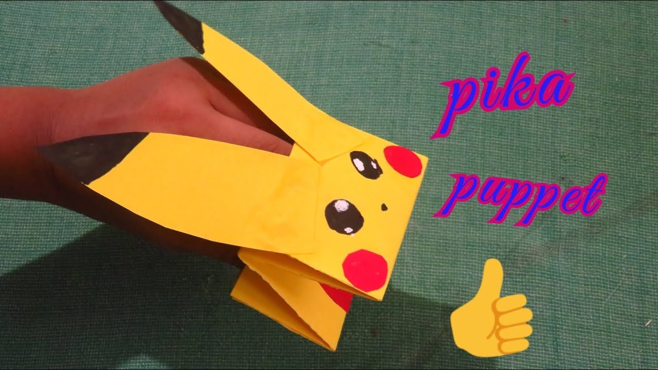How to make a Pikachu puppet - YouTube
