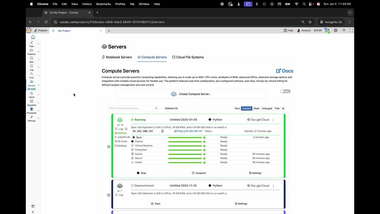 How to Enable Collaborator Control for Compute Servers on CoCalc - YouTube