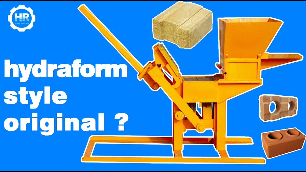how to make double clay interlocking bricks with a manual paving brick ...