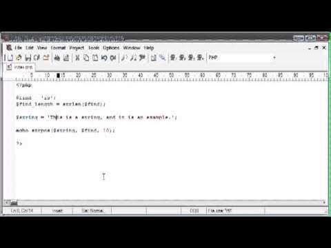 PHP Tutorial using String Functions String Position Part 1 - YouTube