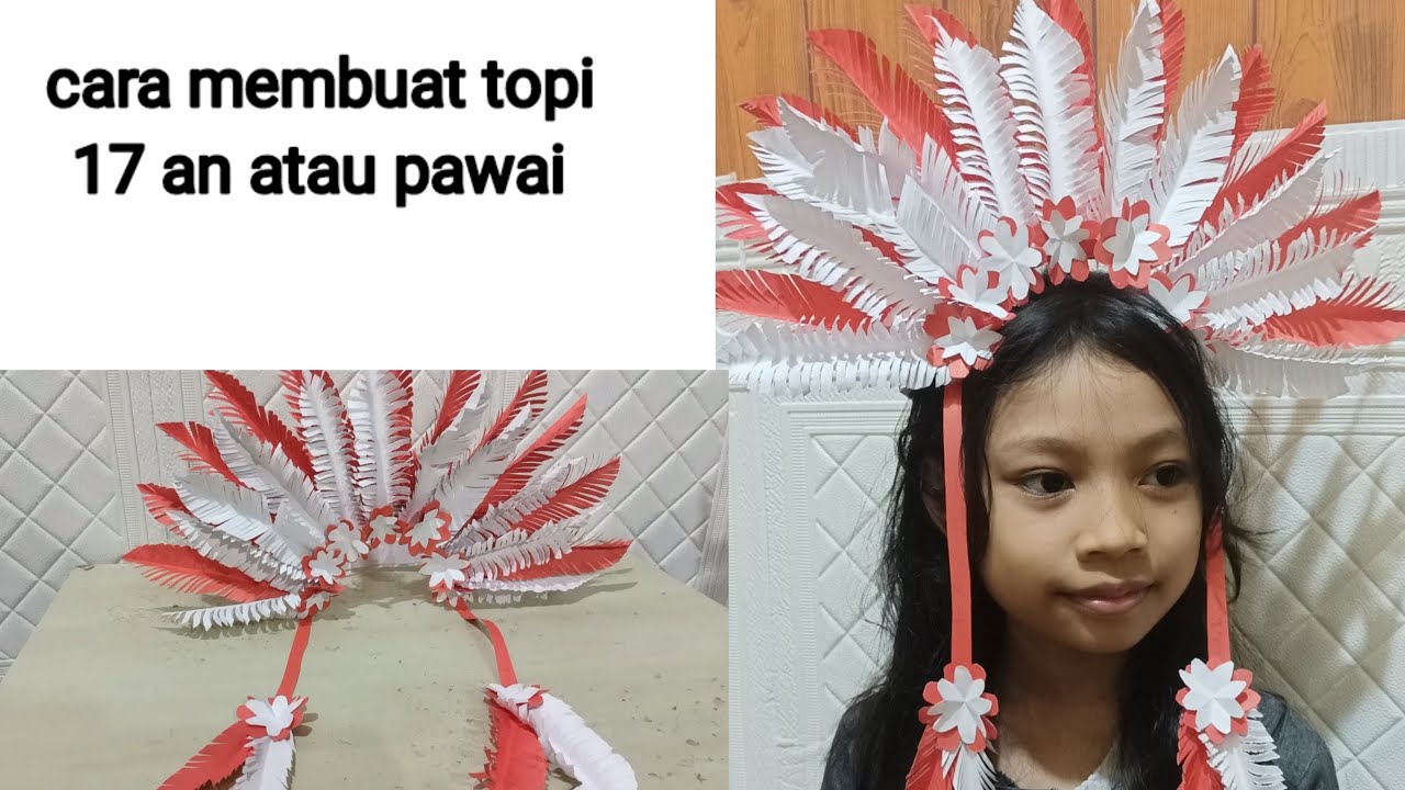 Cara membuat topi karnaval atau pawai 17 agustus - YouTube