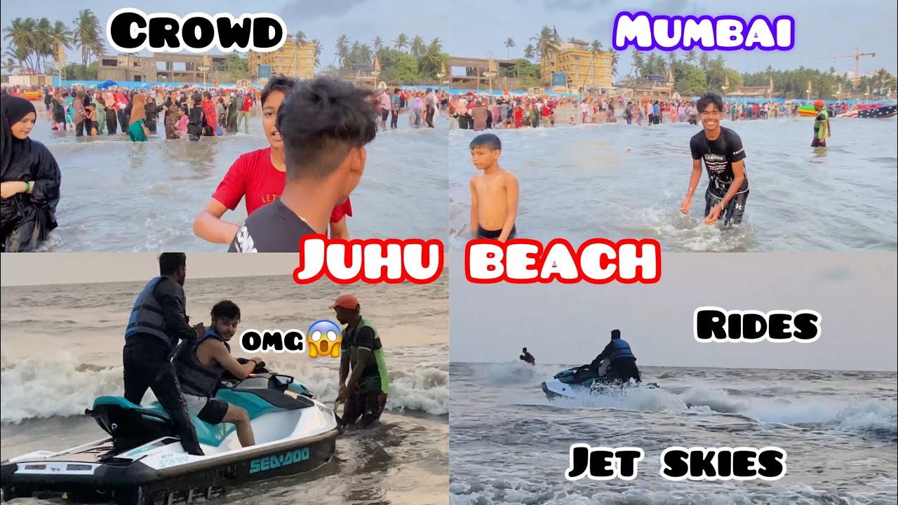 Excitement Of Juhu Beach | Mumbai | Full Rides | Jet Skies | Boat ...