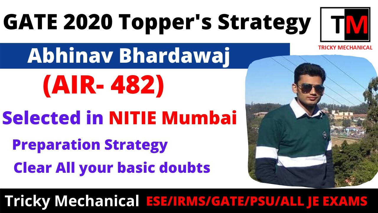 GATE 2020 Topper's Strategy|Preparation strategy|how to prepare for ...