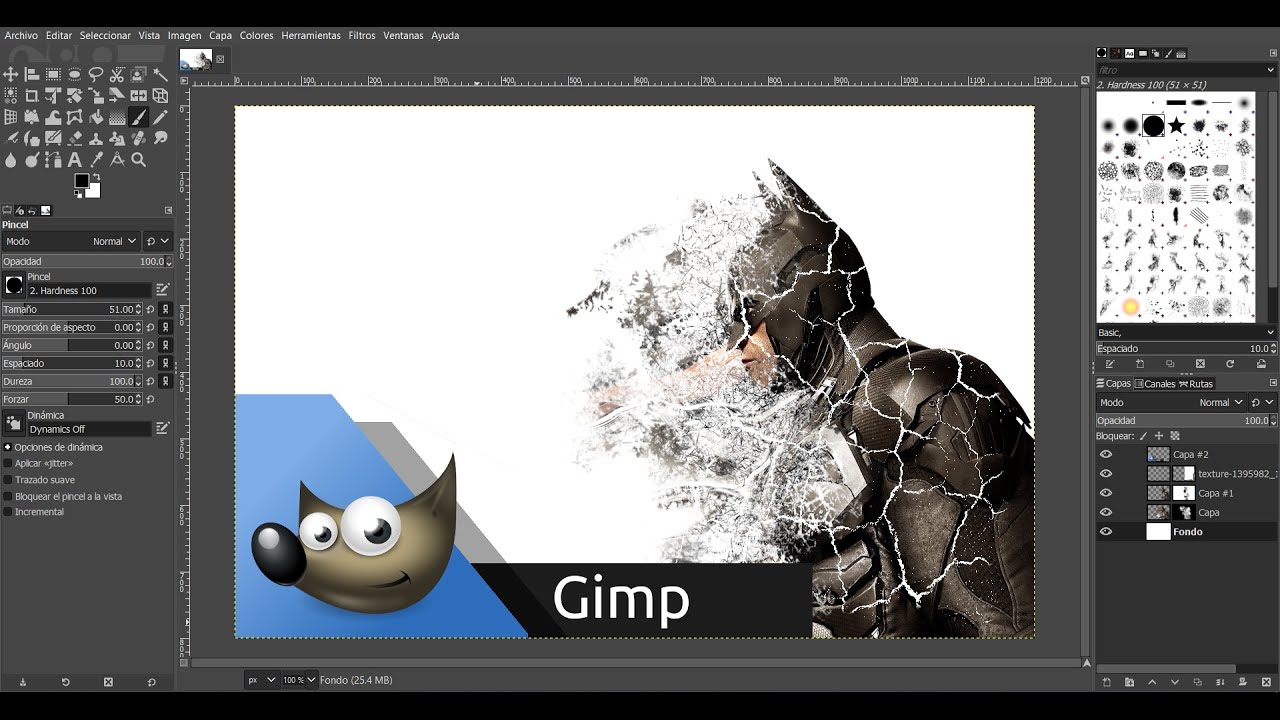 Tutorial Gimp - Efecto de Dispersión de Partículas. - YouTube