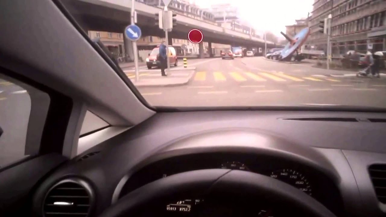 City car driving - with eye tracking glasses - YouTube