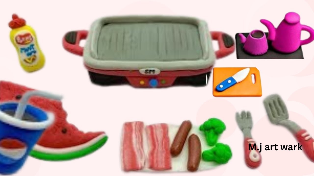 Let’s Make Miniature Kitchen Set And Food With Polymer Clay | EASY CLAY ...