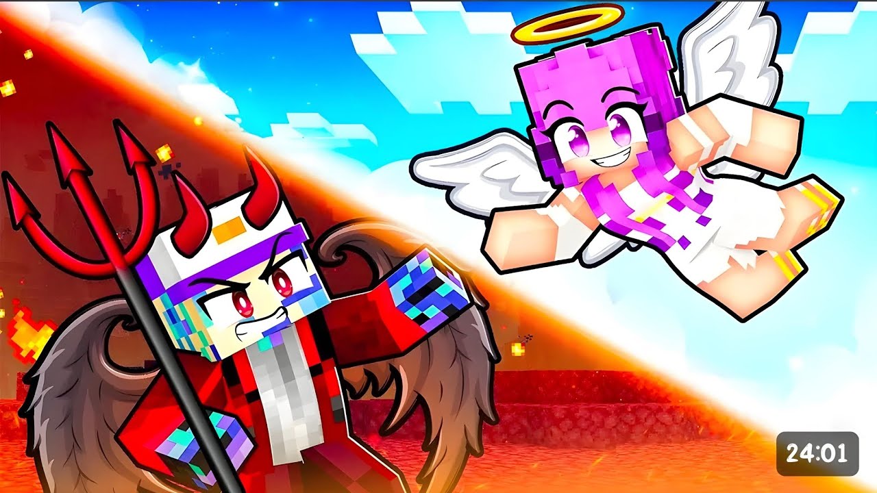 Angel 😇 vs Devil 😈 life in Minecraft || @Dash - YouTube