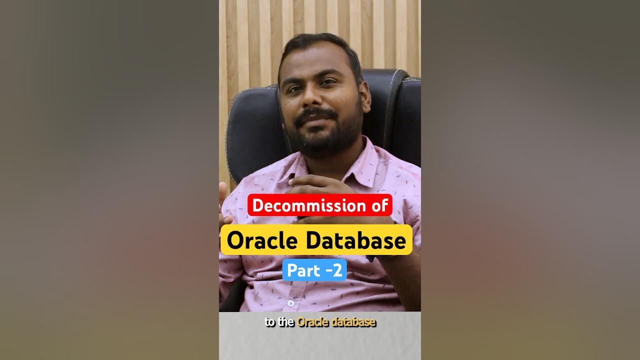 Decommission of Oracle Database part-2 | Learnomate Technology - YouTube