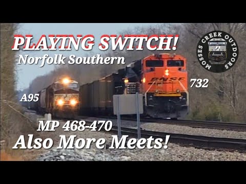PLAYING SWITCH! Norfolk Southern MP 468-470 #railroad #trains #railfan ...