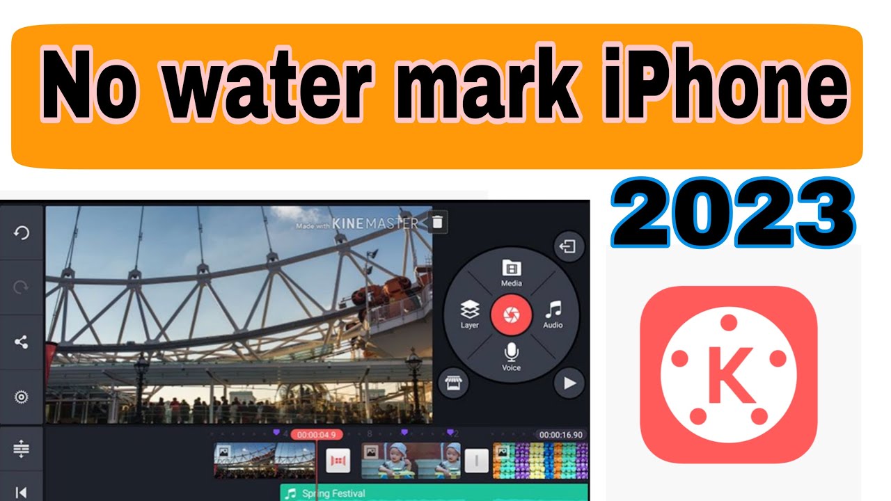 How to remove kinemaster watermarl on iPhone kinemaster ka logo kaise ...