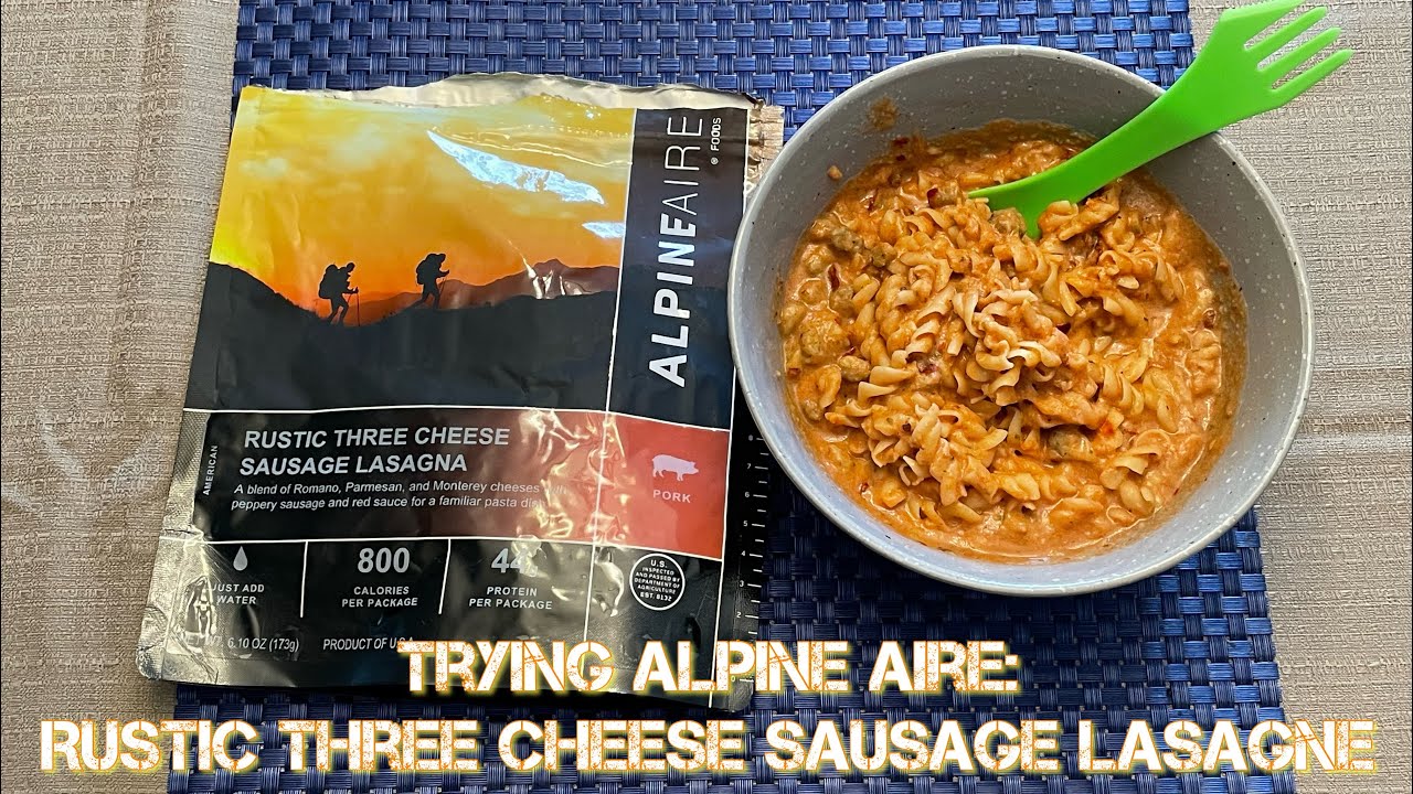 Trying Alpine Aire Freeze Dried Food : Rustic Three Cheese Sausage ...