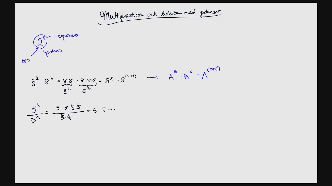 Åk 8 - Ingrid - Tal och räkning - Multiplikation och division med ...