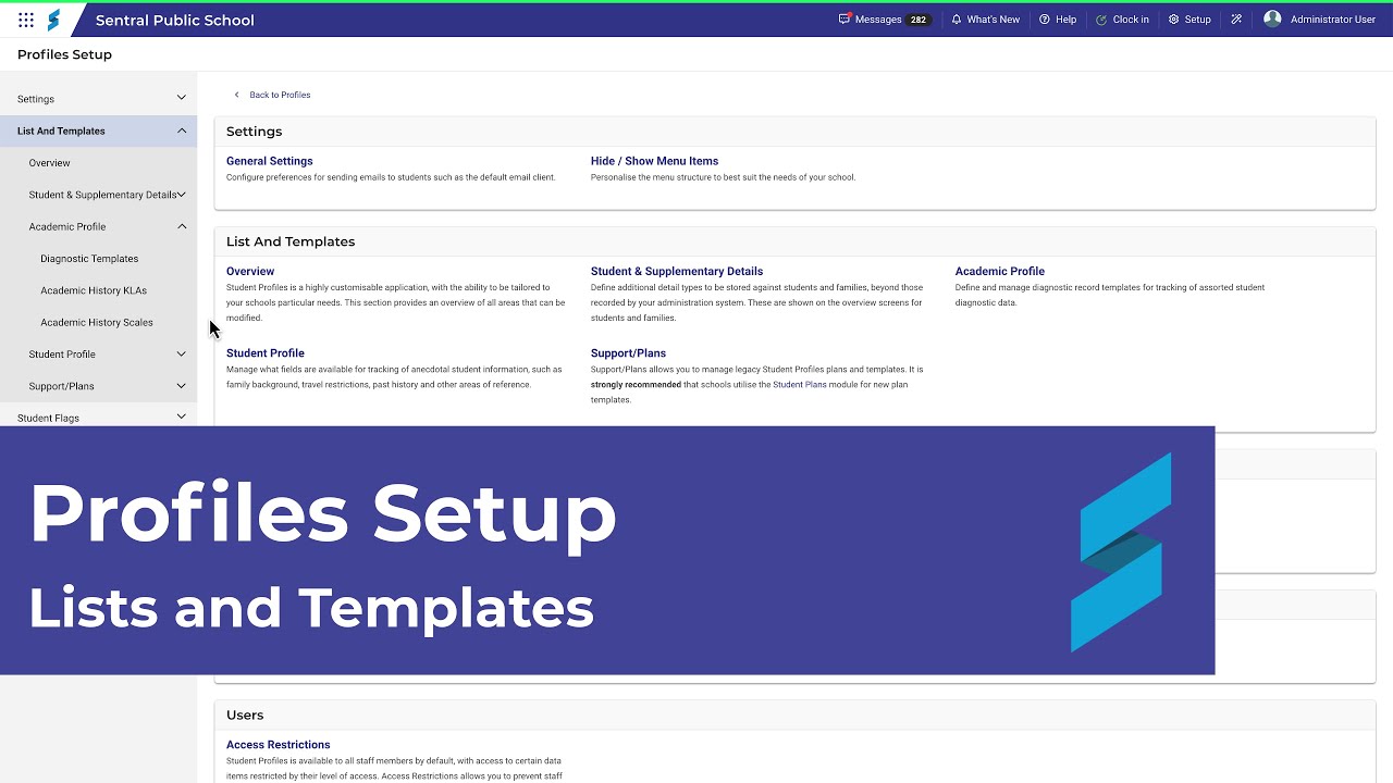Profiles Setup | Lists and Templates - YouTube
