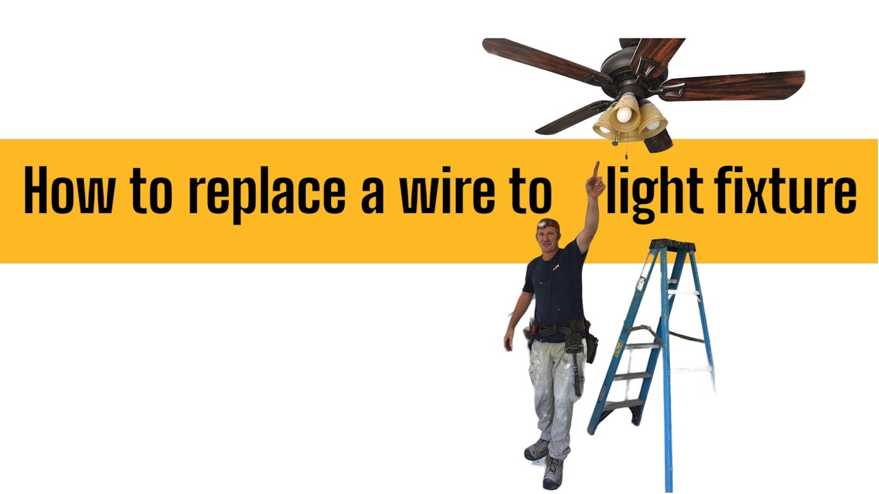 How to replace a wire from switch to light fixture - YouTube