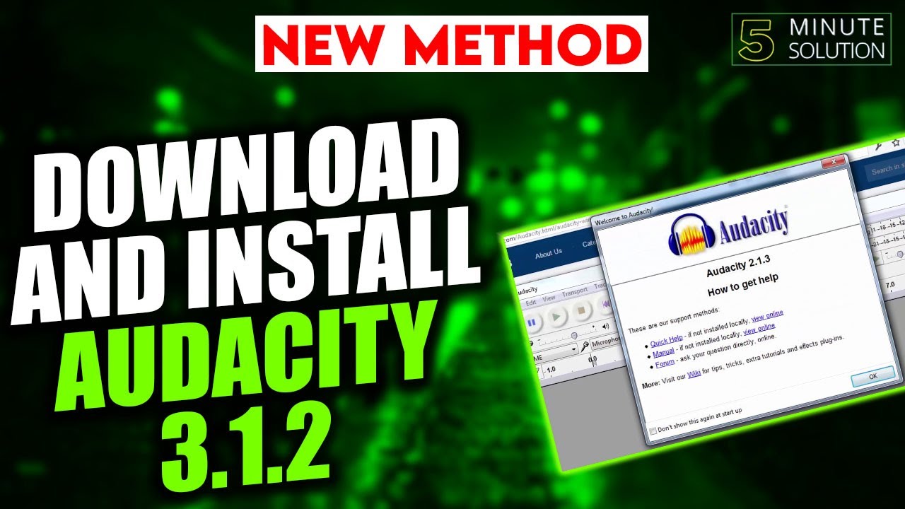 How to download and install audacity 3 1 2 [2024 Update] - YouTube