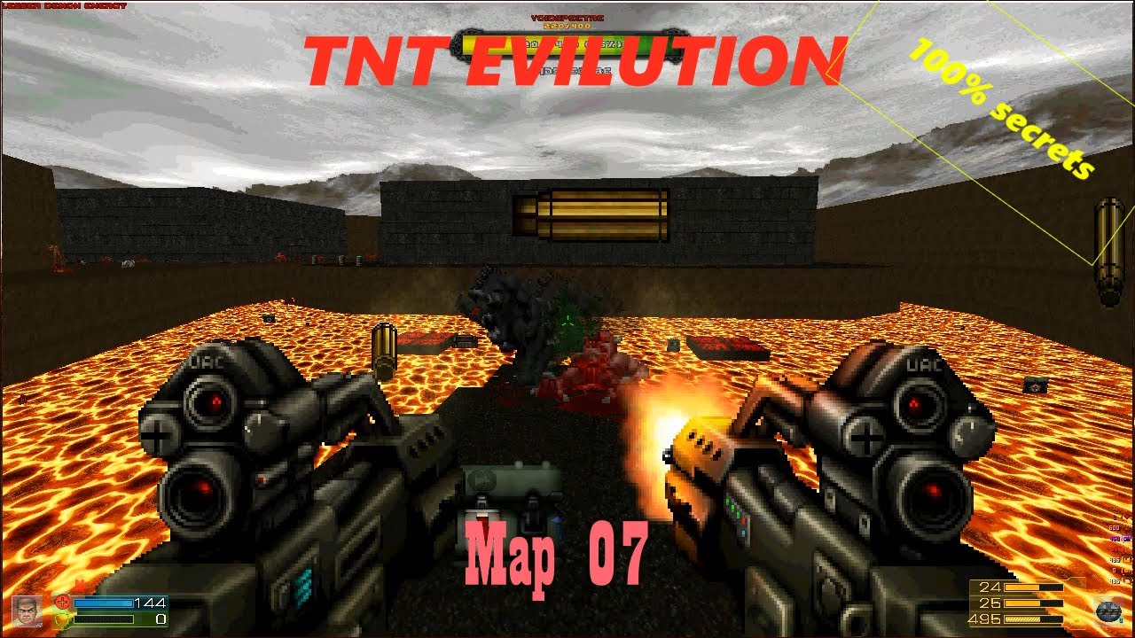 Brutal Doom Rampage Brutality | TNT Evilution - Map 07 Prison [100% Secrets] - YouTube