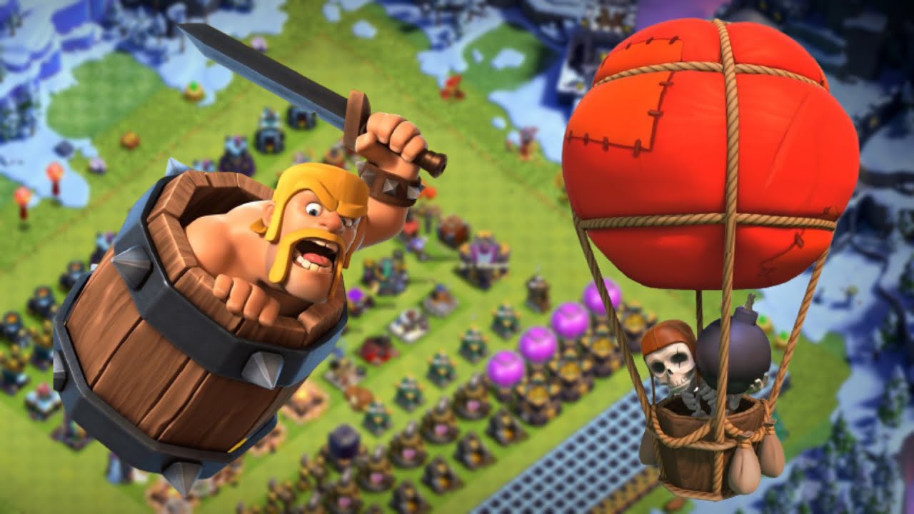 Flying Barbarian Try To Kill Balloons - YouTube