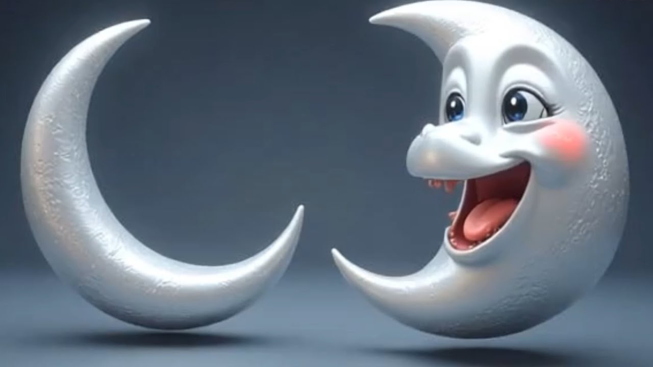 🌙 I Am a Crescent | Kids English Poem | Moon Shape Song for Children ...
