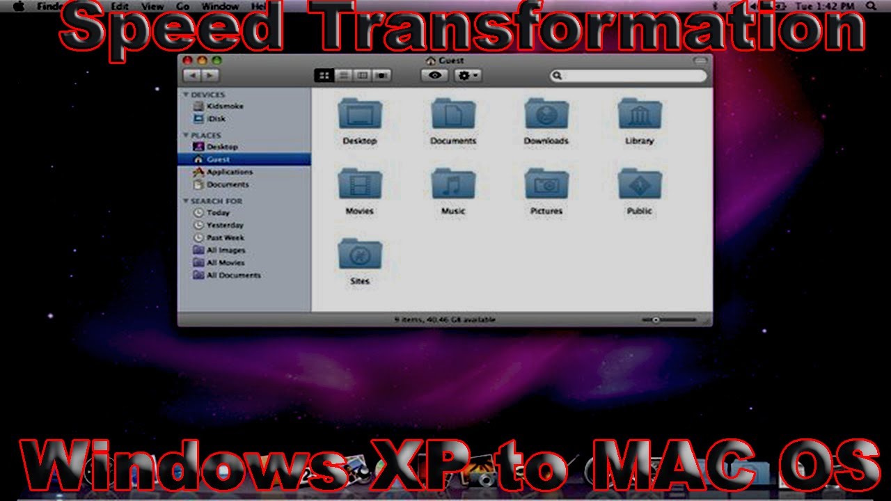 Speed Transformation Windows XP to MAC OS - YouTube