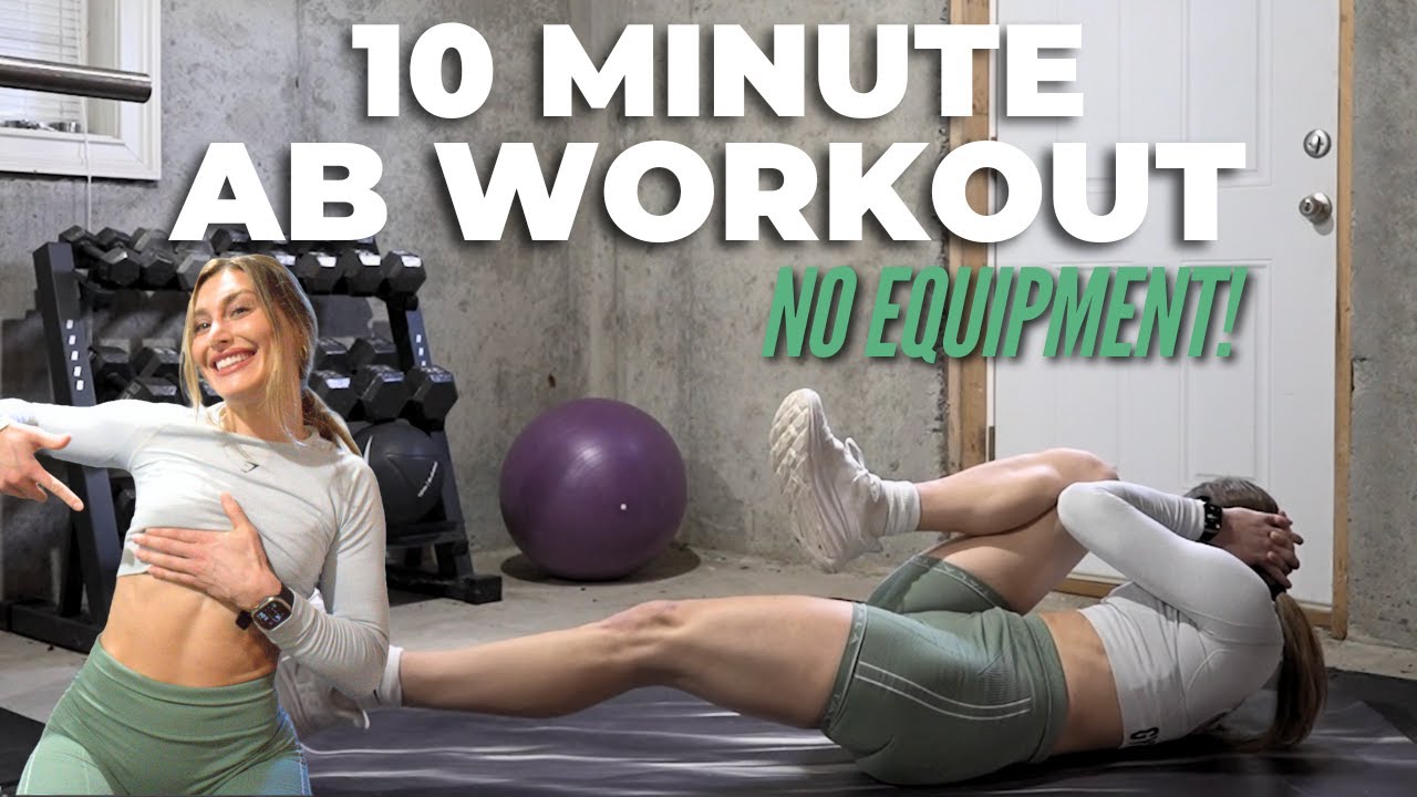 10 MINUTE AB WORKOUT! No Equipment | Follow Along Workout - YouTube