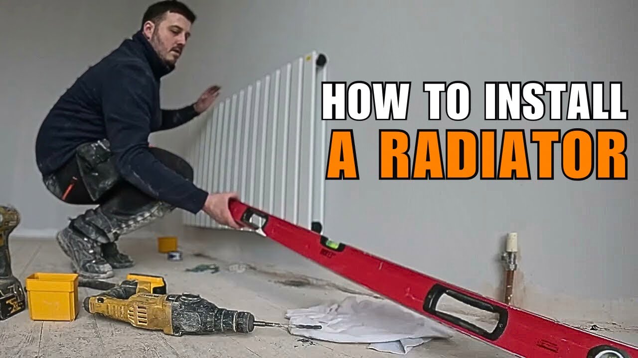 How To Fit A Designer Column Radiator - YouTube