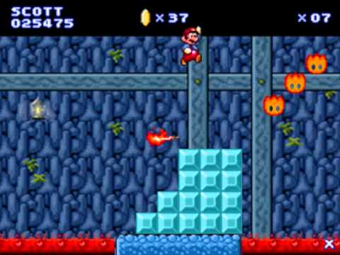 Super Mario Flash: Custom Level: Lava Caverns - YouTube