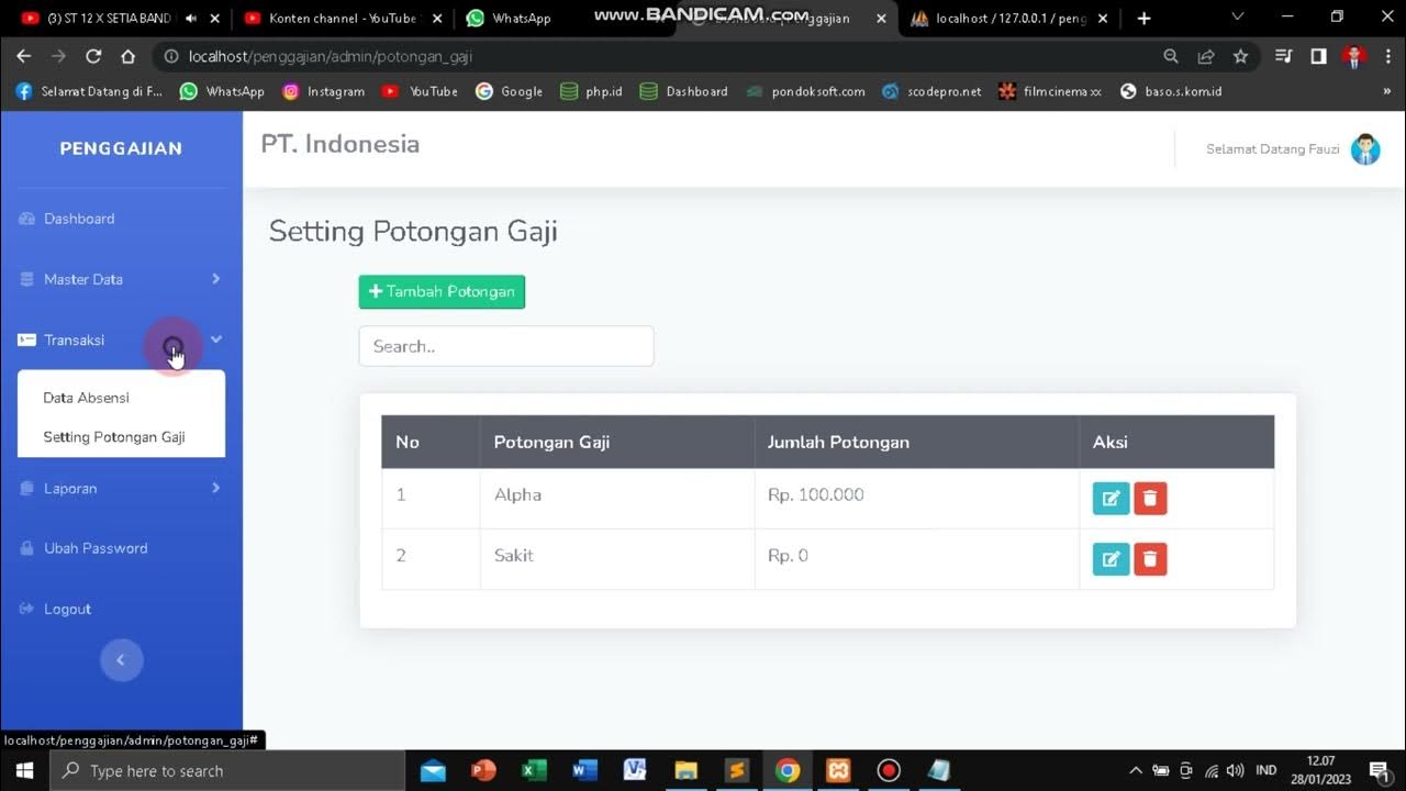 Aplikasi Sistem Informasi Penggajian Pegawai Berbasis Web - YouTube