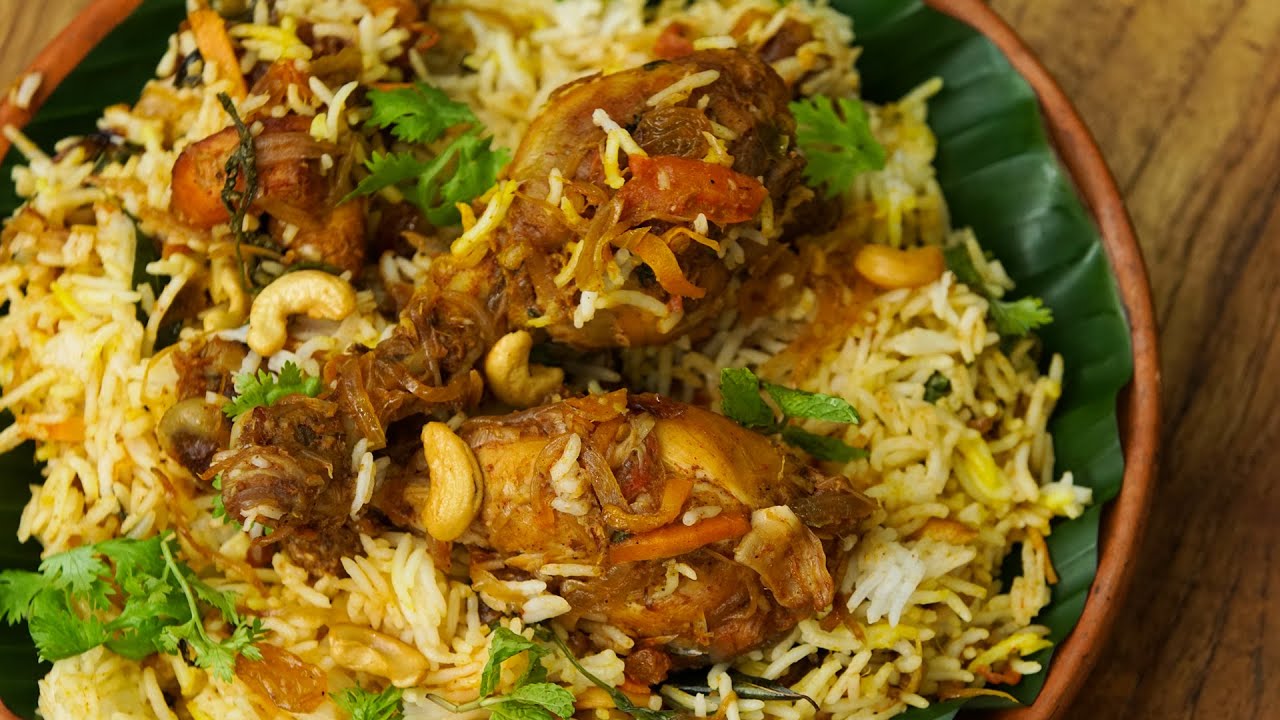Fried Chicken Biriyani | Poricha Kozhi Biryani | Chicken Biriyani - YouTube