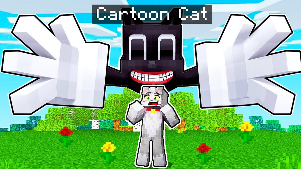 ¡ESCAPA de CARTOON CAT en MINECRAFT! 😱 INVICTOR Y ACENIX - YouTube