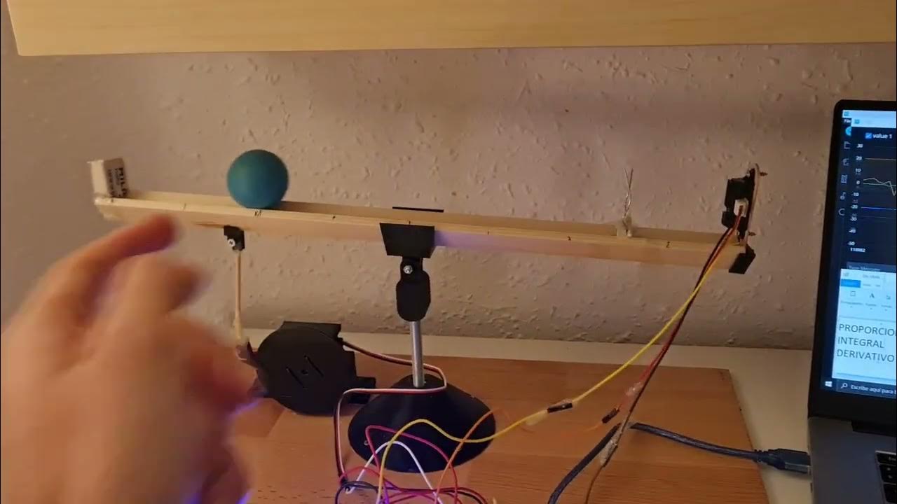 Control PID de la posición de una bola en una barra que balancea. - YouTube