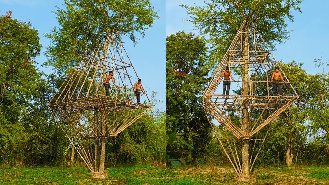Sky-High Luxury: Crafting an Exquisite Bamboo Resort on a Tree! [Part 1 ...