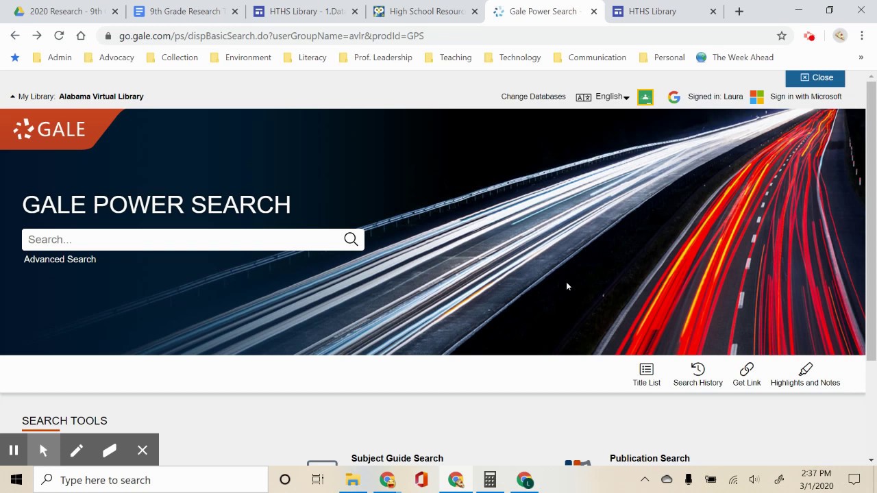 Detailed Overview of Gale Power Search - YouTube