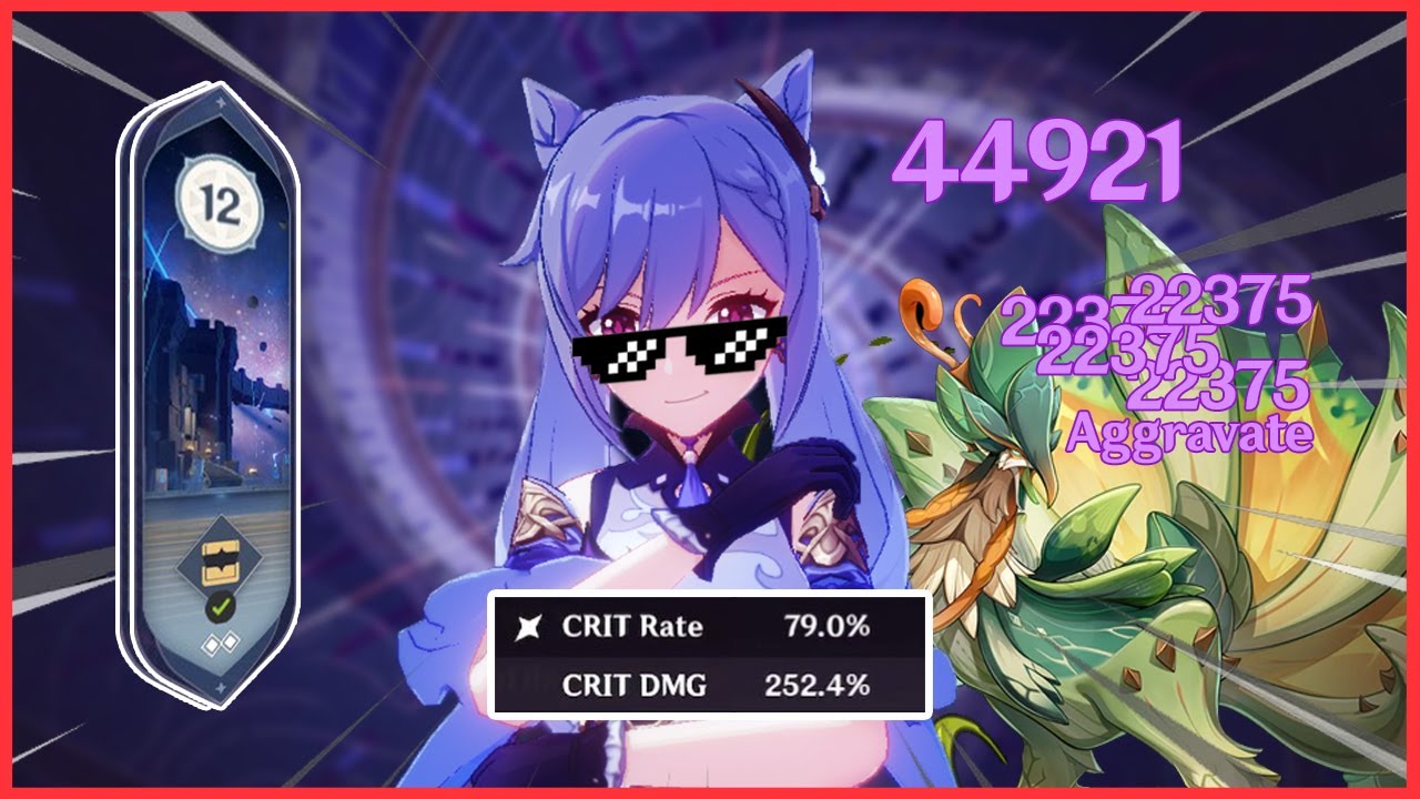 Keqing With F2p Aggravate Team 12 3 Genshin Impact 3 4 Youtube