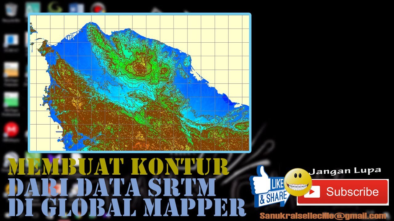 Membuat kontur dari data SRTM dan Global Mapper - YouTube